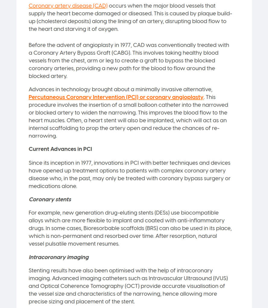 Advanced Percutaneous Coronary Intervention - Capital Heart Centre