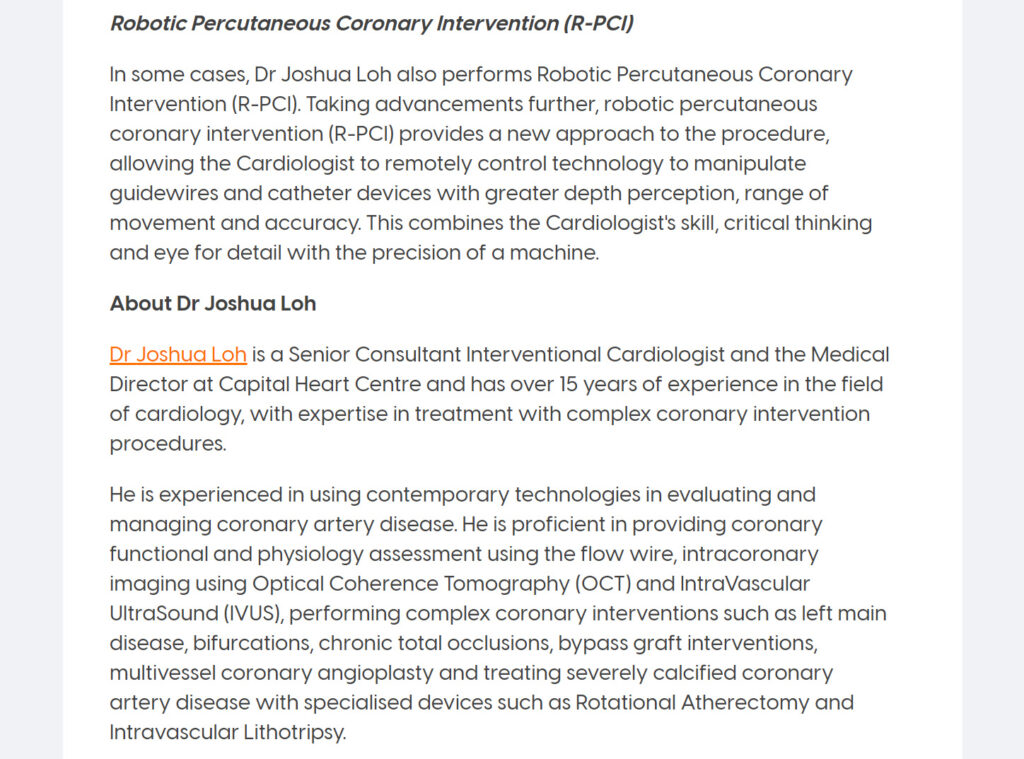 Advanced Percutaneous Coronary Intervention - Capital Heart Centre