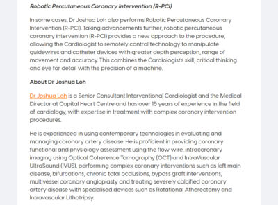 Advanced Percutaneous Coronary Intervention - Capital Heart Centre